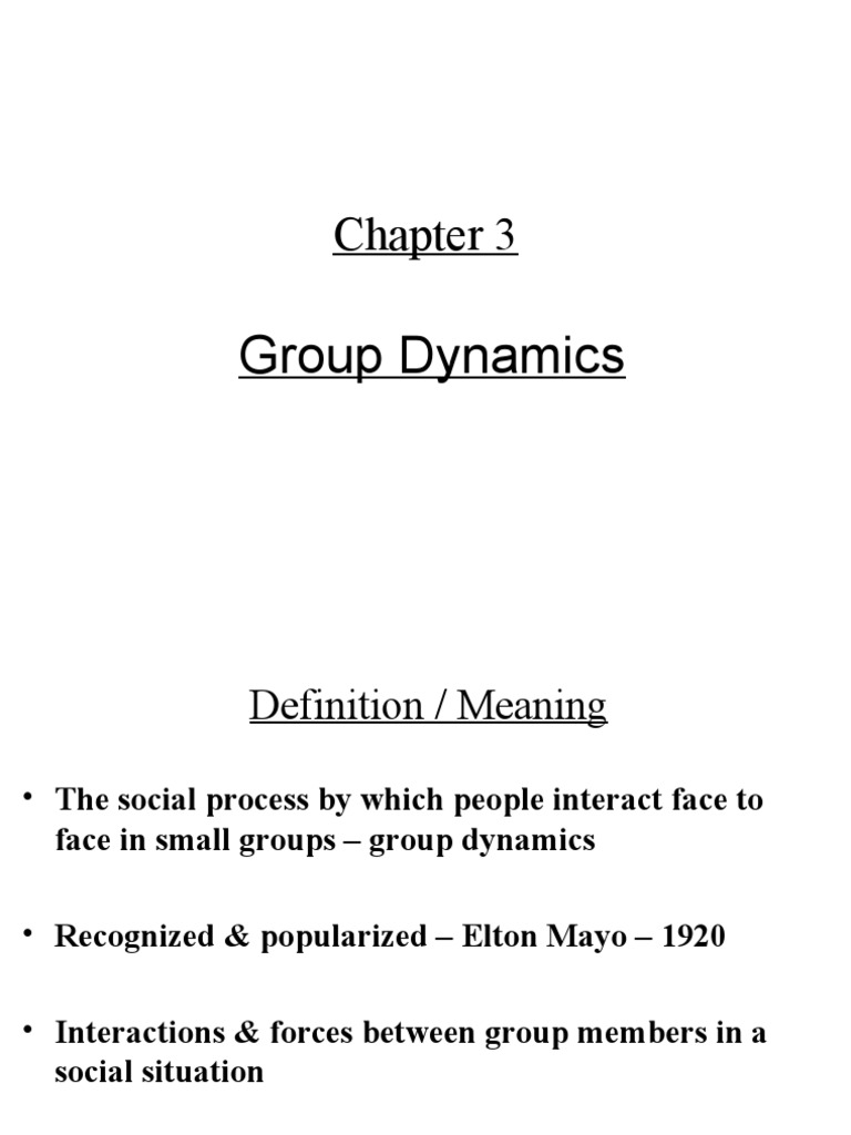 CH 3 Group Dynamics | PDF | Conflict (Process) | Leadership