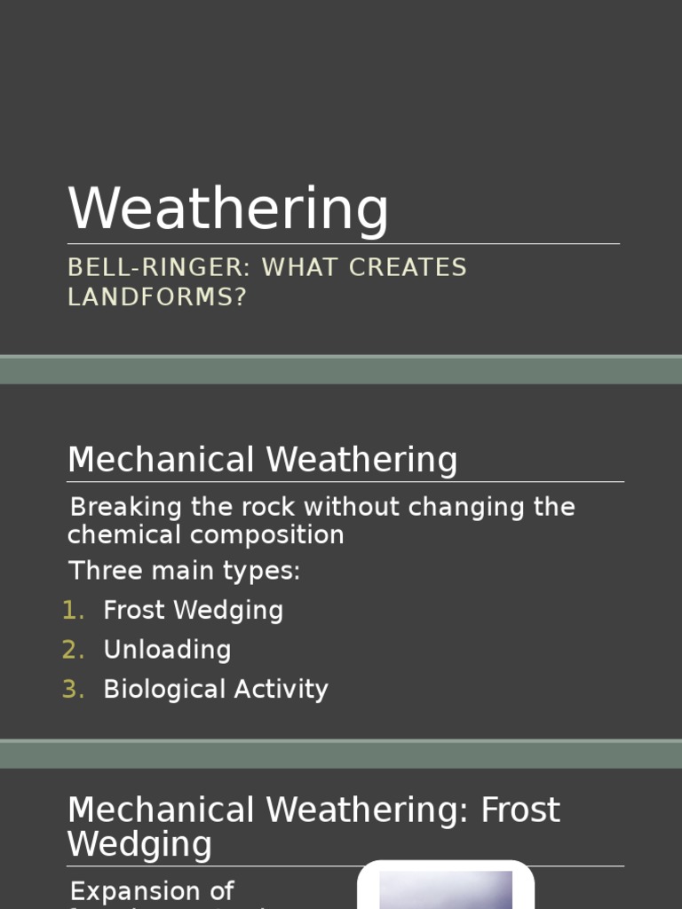 Understanding Mechanical and Chemical Weathering | PDF | Science ...