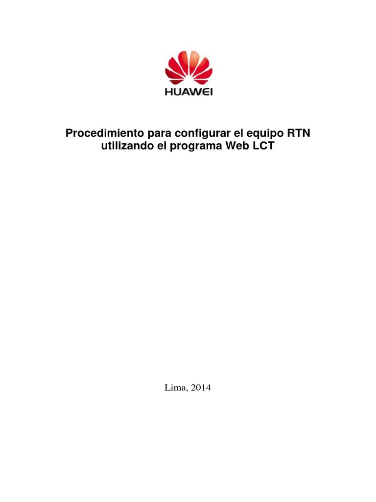 Configuracion de RTN905 Huawei | PDF | explorador de Internet | Internet