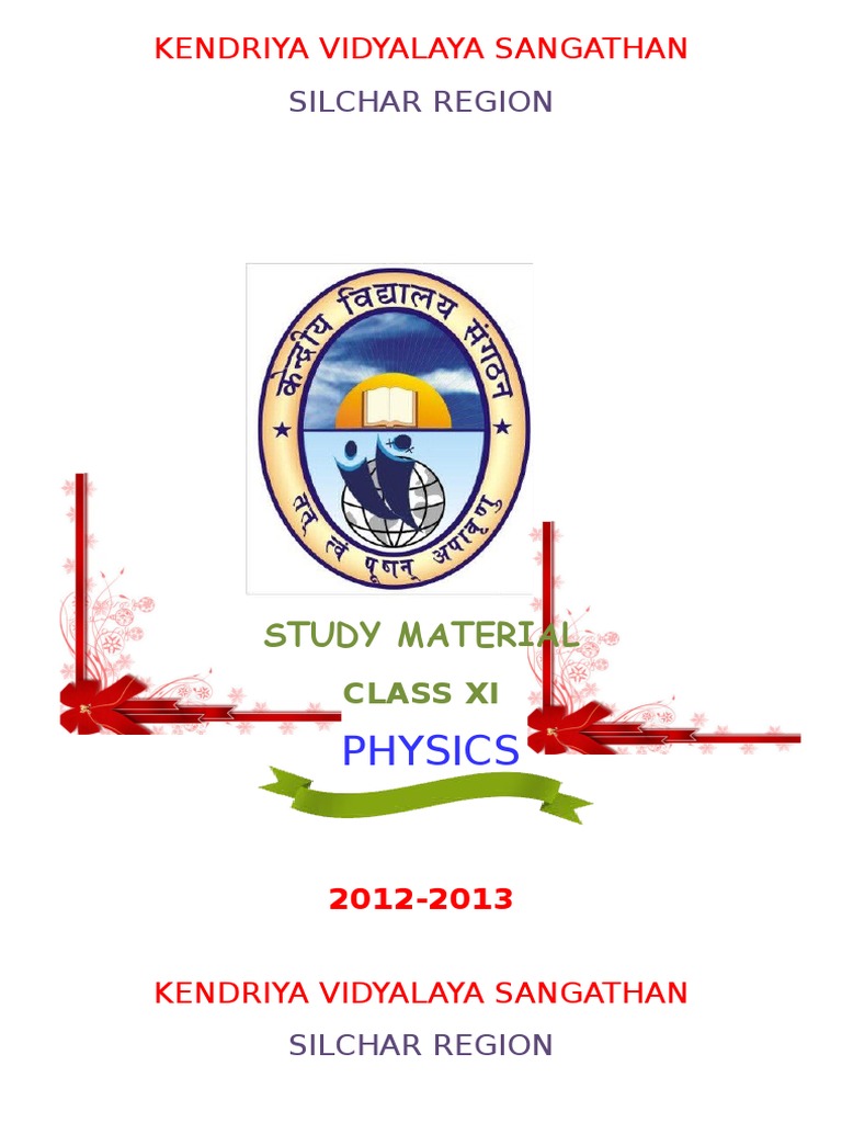 Class XI Physics Study Material Part-1 | PDF
