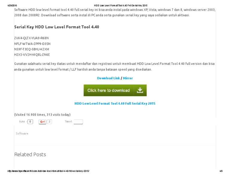HDD Low Level Format Tool 4 | PDF