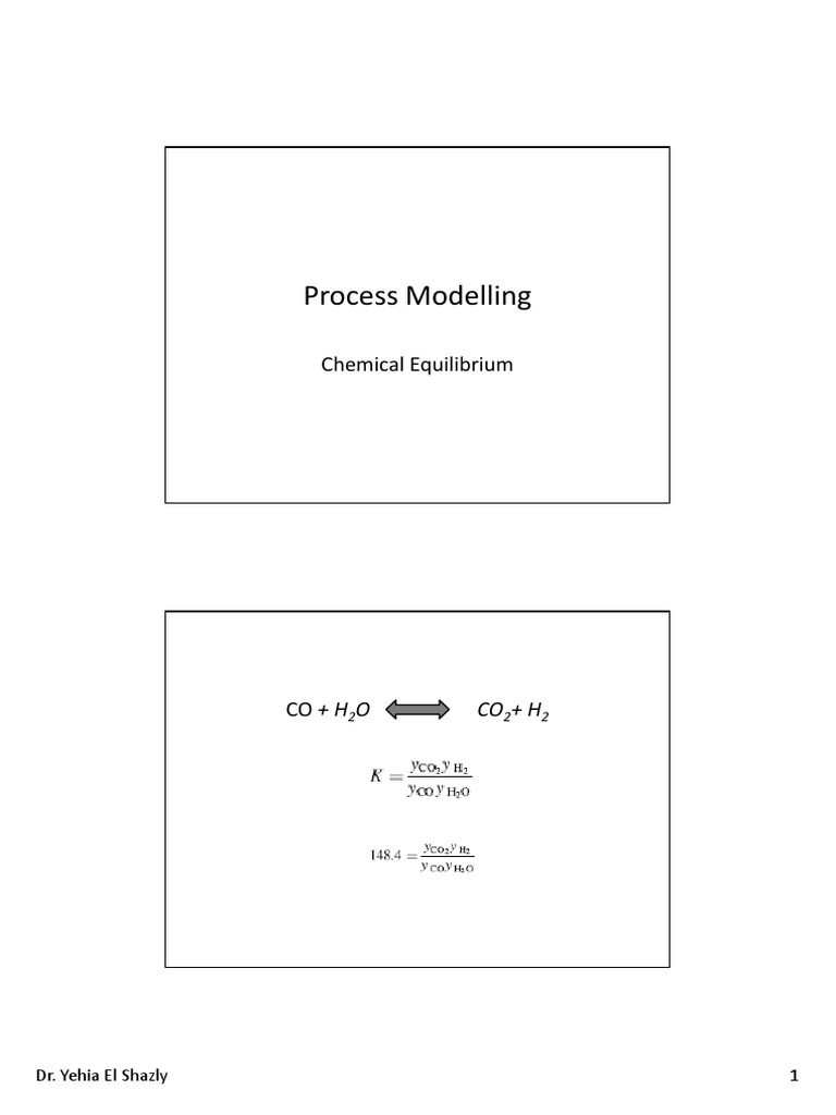 Chemical Equilibrium Process Modeling | PDF | Science & Mathematics