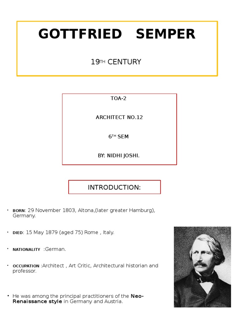 Gottfried Semper | PDF