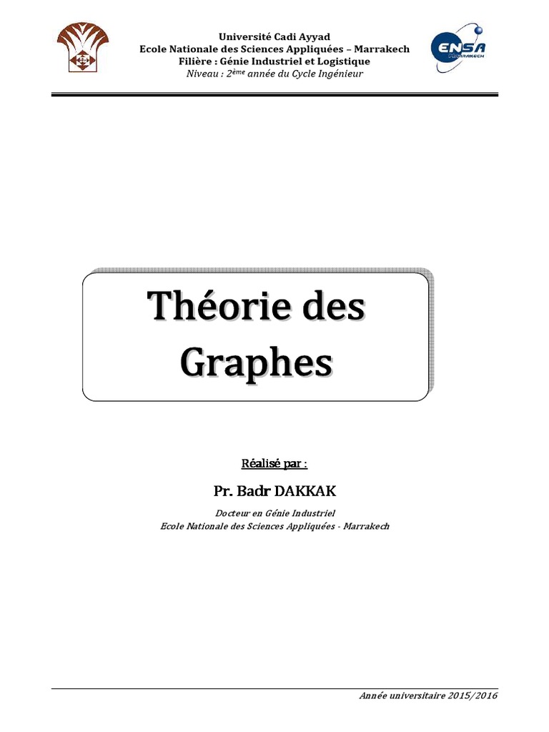 Cours Théorie Graphes Version Etudiant (1) | Théorie des graphes ...