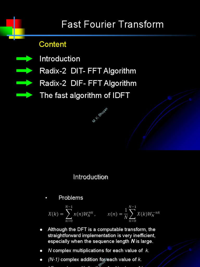 Fast Fourier Transform: Content | PDF | Fast Fourier Transform ...