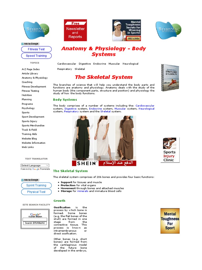 Anatomy & Physiology - Body Systems: Fitness Test Speed Training ...