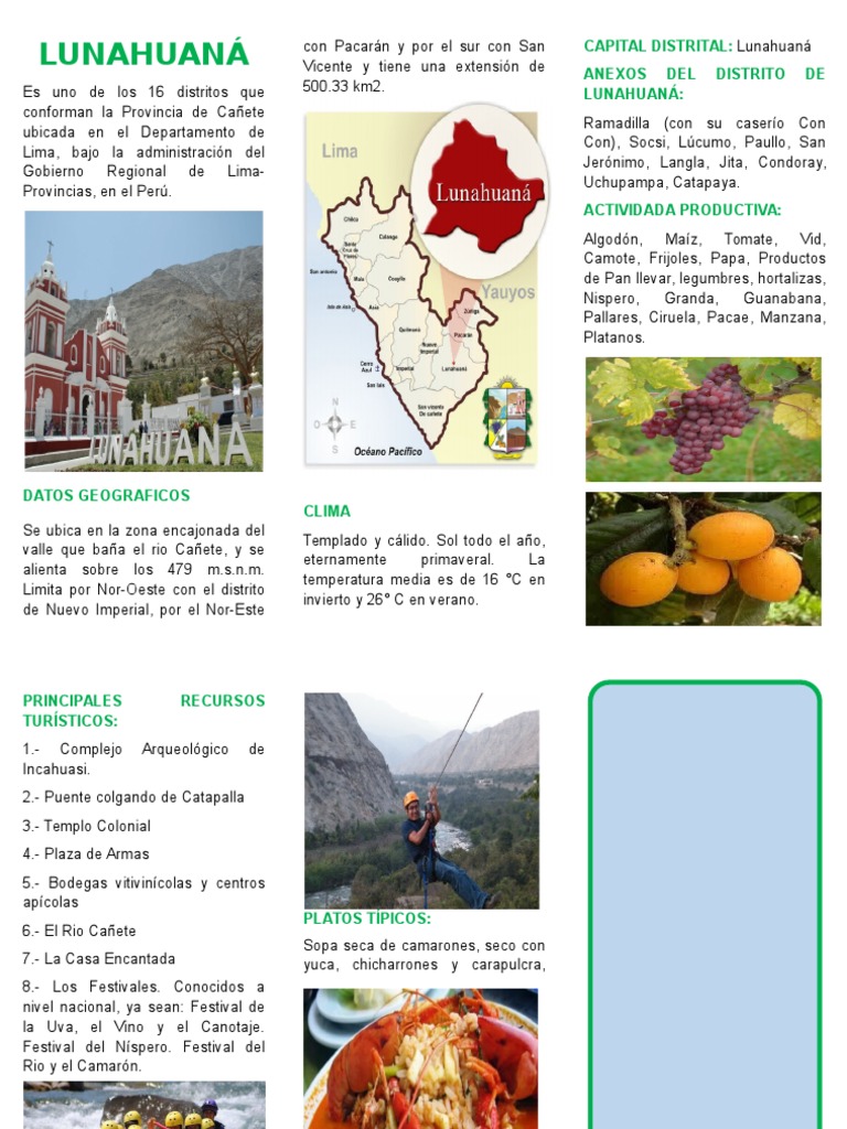 Información sobre Lunahuaná | PDF