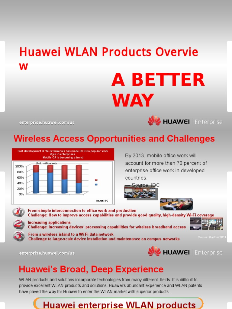 Huawei Intro Presentation BDM WLAN 6.28.2013 | PDF
