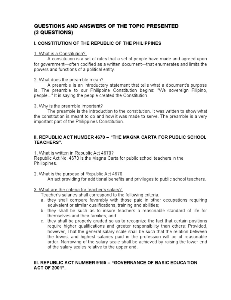 Preamble | PDF | Constitution | State School