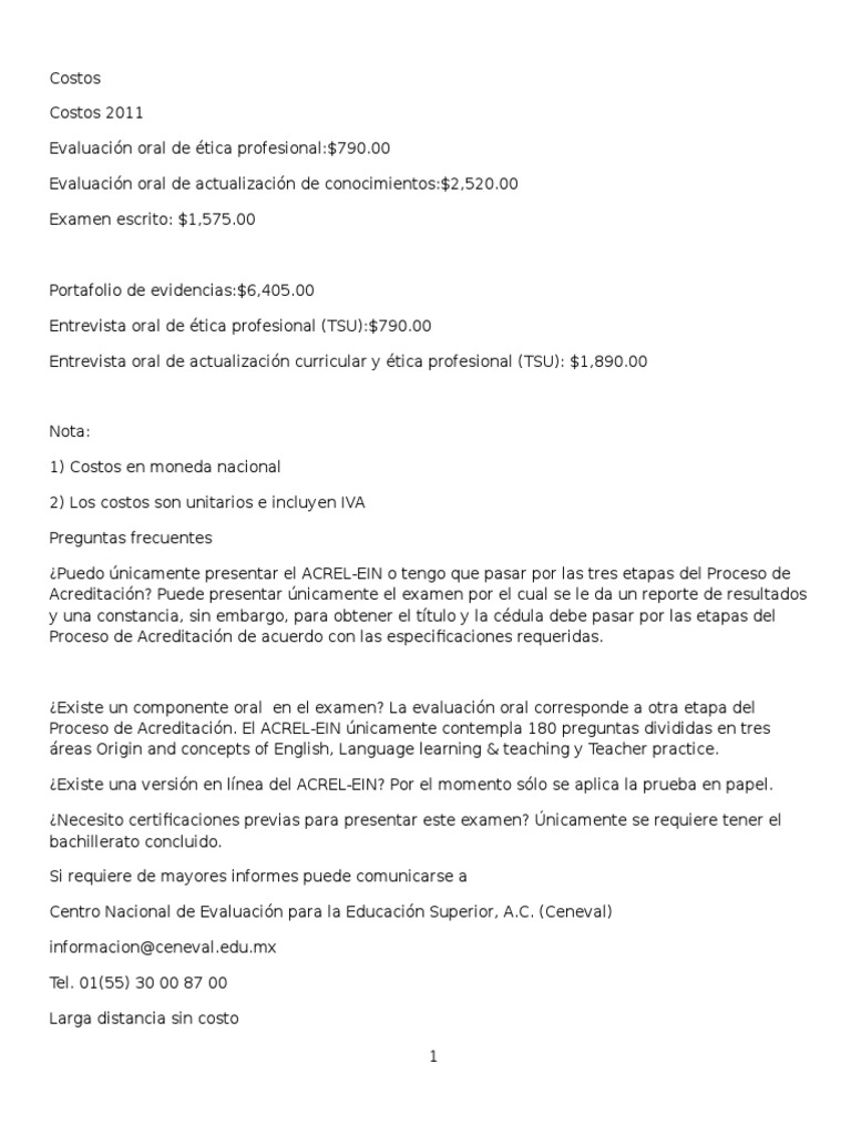 English Ceneval Resources Study Guide | PDF | Idioma en Inglés | Numero ...