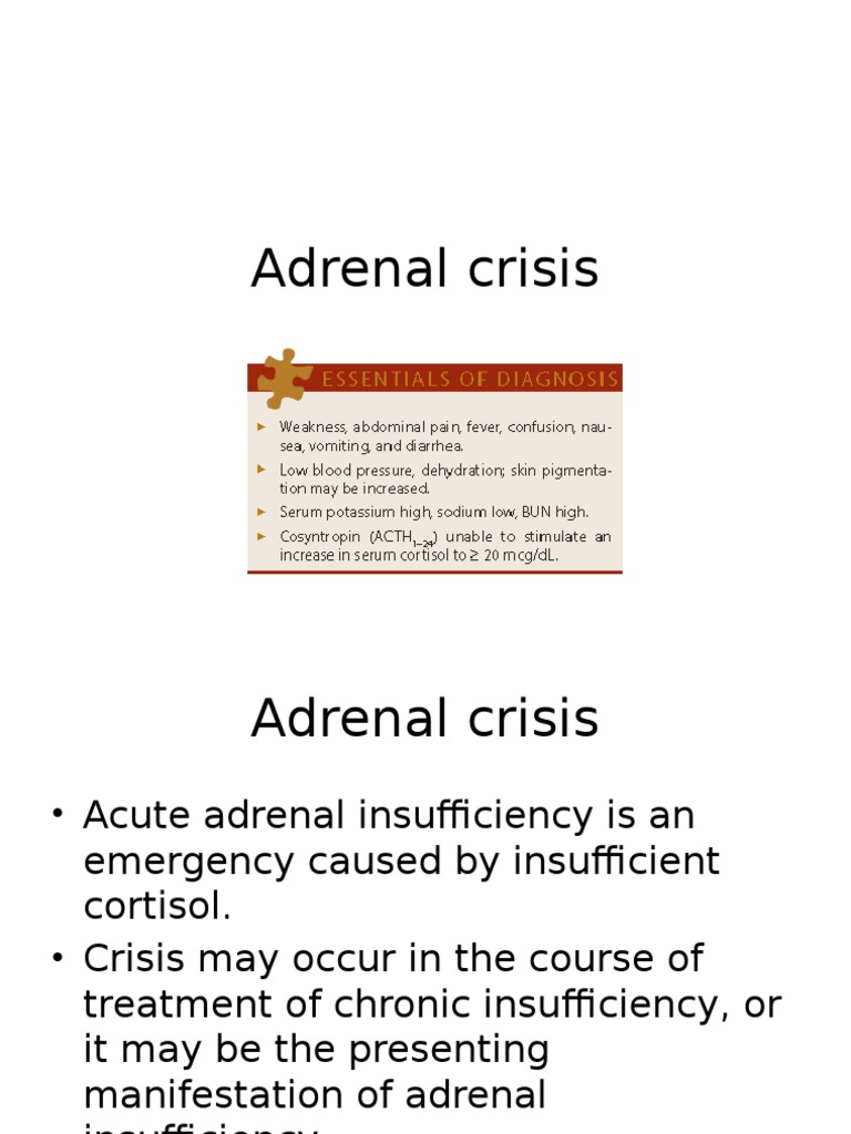 Adrenal Crisis | PDF | Endocrine System | Glands
