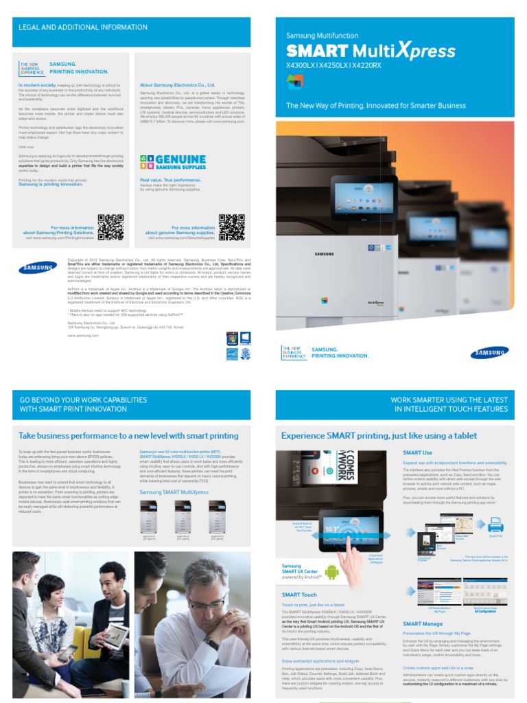 (Brochure) 2014 Samsung Smart MultiXpress X4300 X4250 X4220 Low 140918 ...