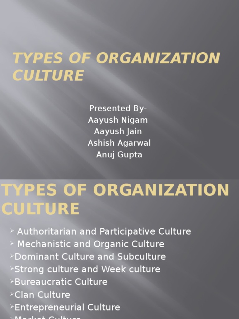 Understanding Organization Culture Types | PDF | Value (Ethics) | Norm ...