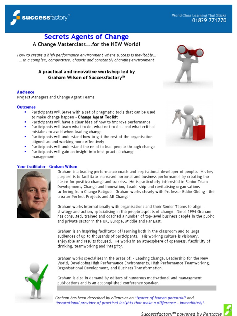 Change Agent Toolkit | PDF | Self-Improvement