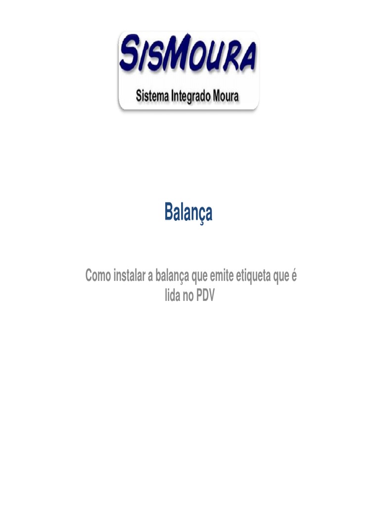 Balança - Como Configurar | PDF | Balança | Arquivo de texto