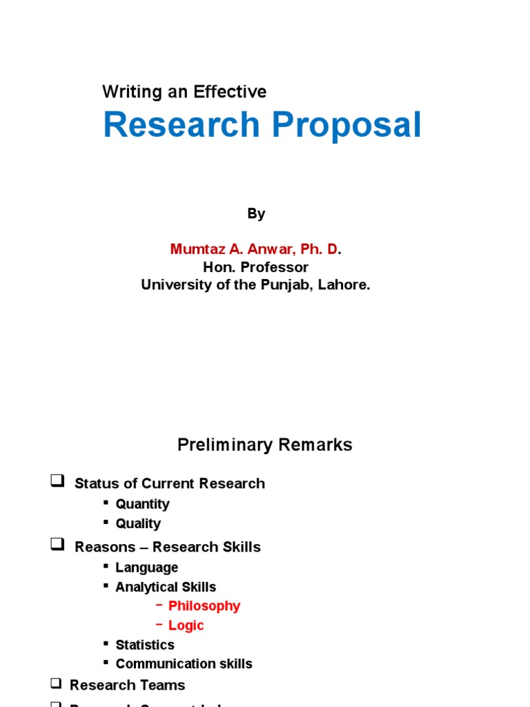 Writing An Effective Research Proposal | PDF | Literature Review ...