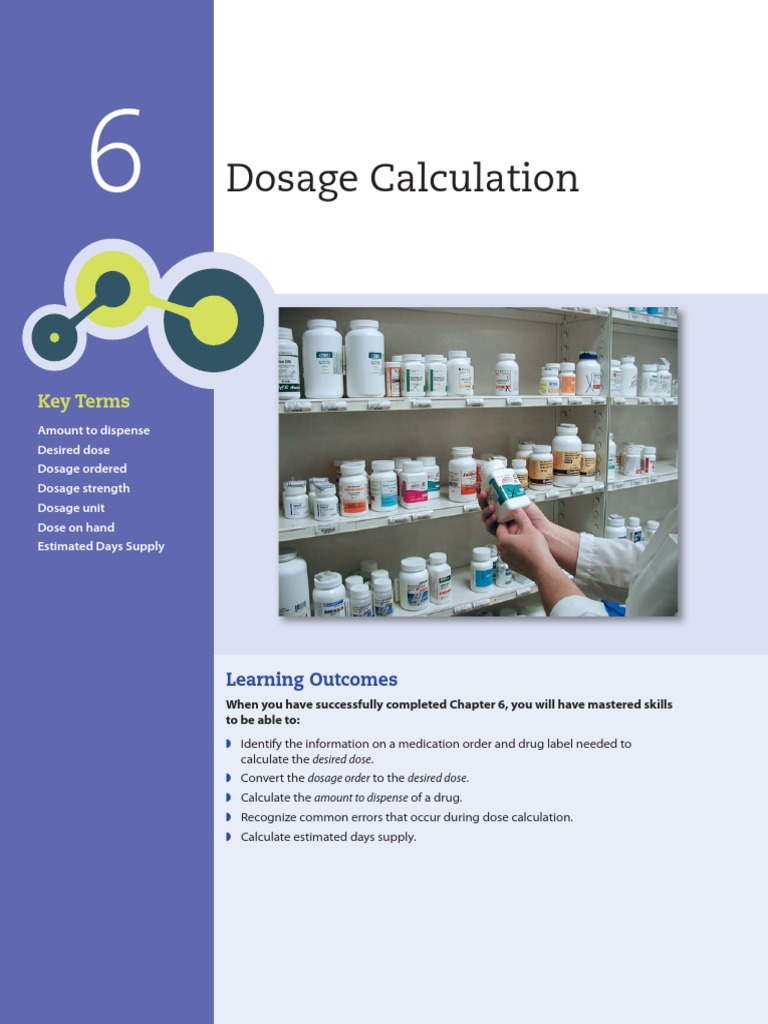 Dosage Calculation: Key Terms | PDF | Dose (Biochemistry) | Chemistry