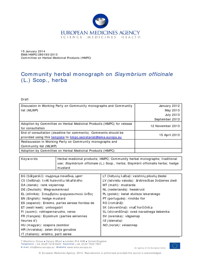 European Normatives On Plants | PDF | Herbalism | Pharmaceutical Drug