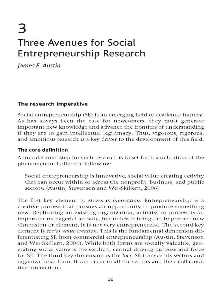 Social Entrepreneurship Research Insights | PDF | Entrepreneurship | Change