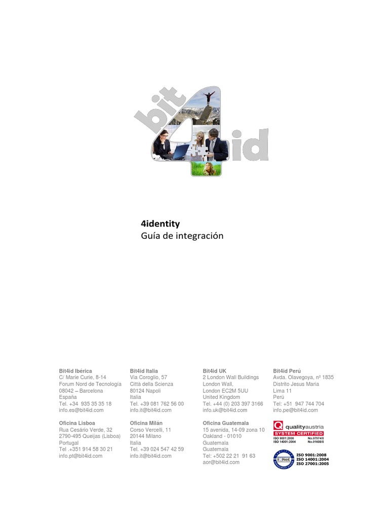 Bit4id 4identity Manual Integración 1.10 PDF | PDF | Aplicación web ...