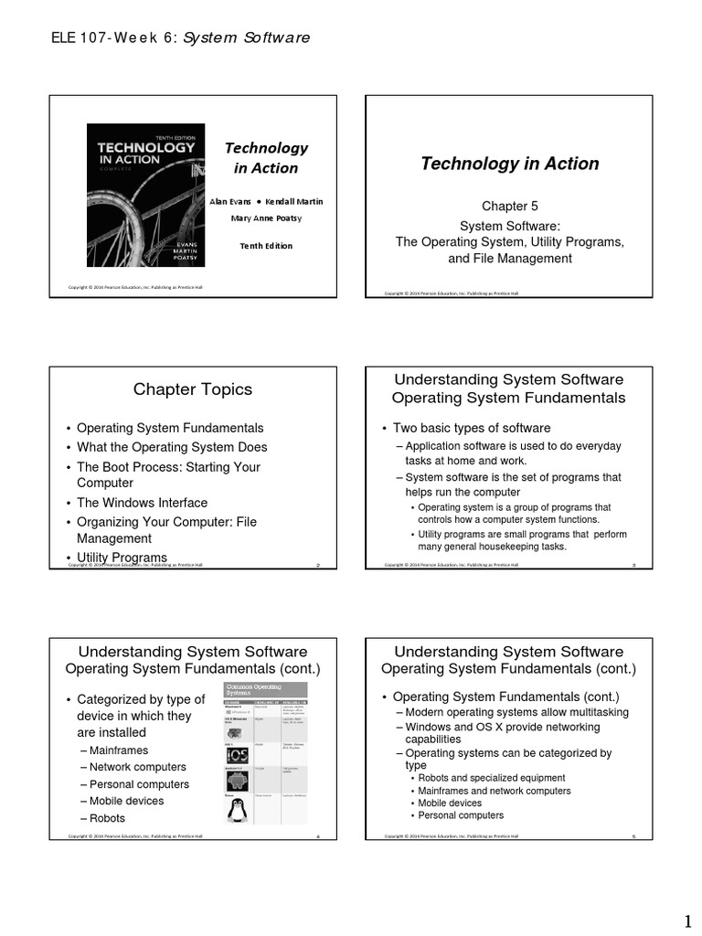 Technology in Action Technology in Action: Chapter Topics | PDF ...