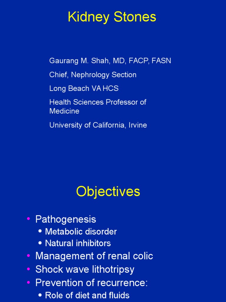 Kidney Stones | PDF | Medicine | Clinical Medicine