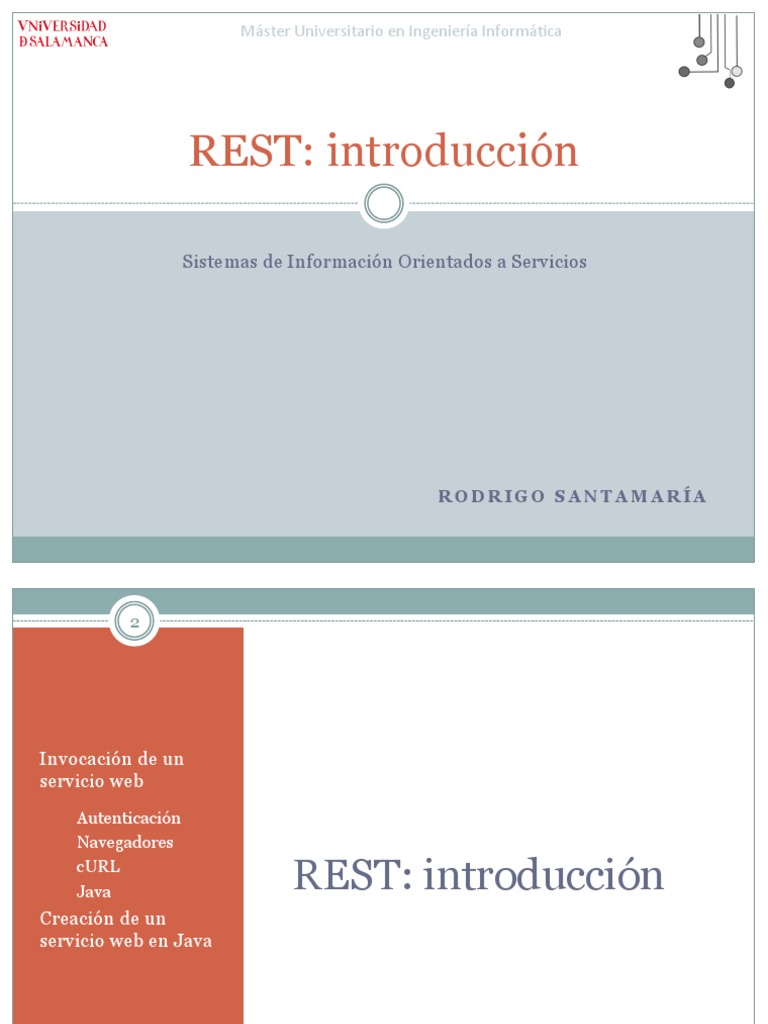 REST Introduccion | PDF | Transferencia de estado representacional ...