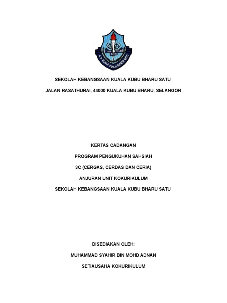 Kertas Kerja Program 3c | PDF