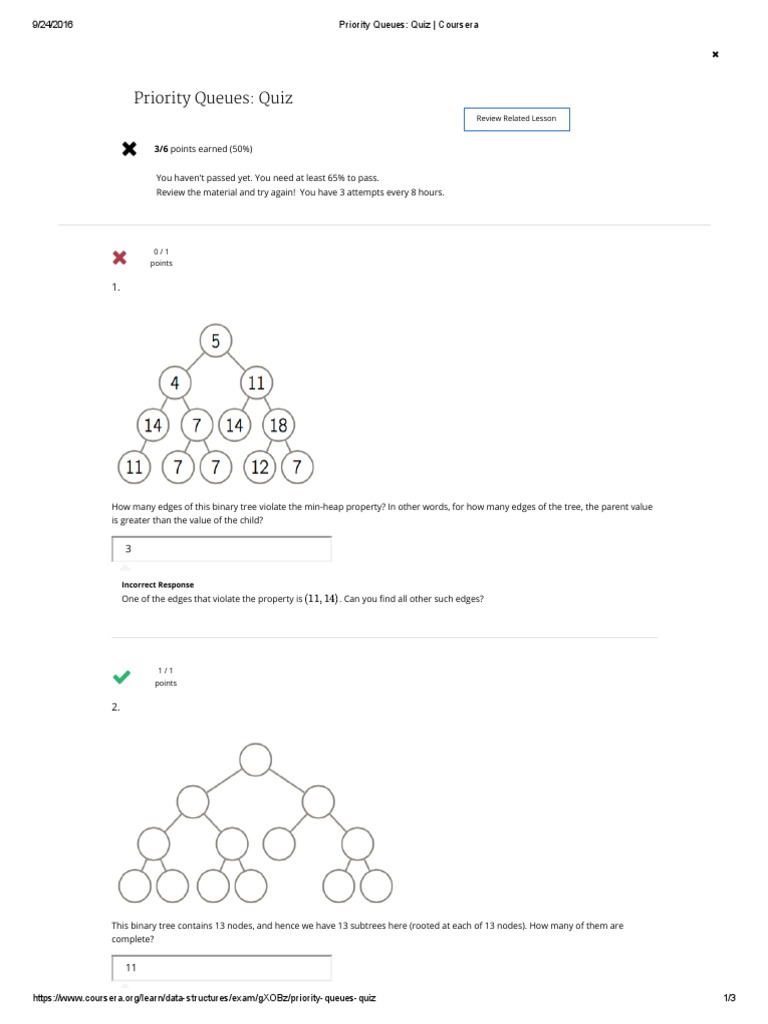 Priority Queues Quiz | PDF
