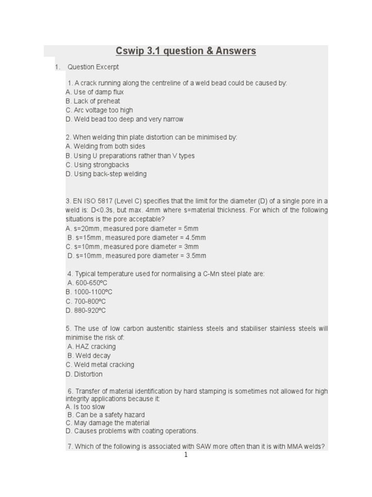 Welding Question and Answer | PDF | Welding | Construction