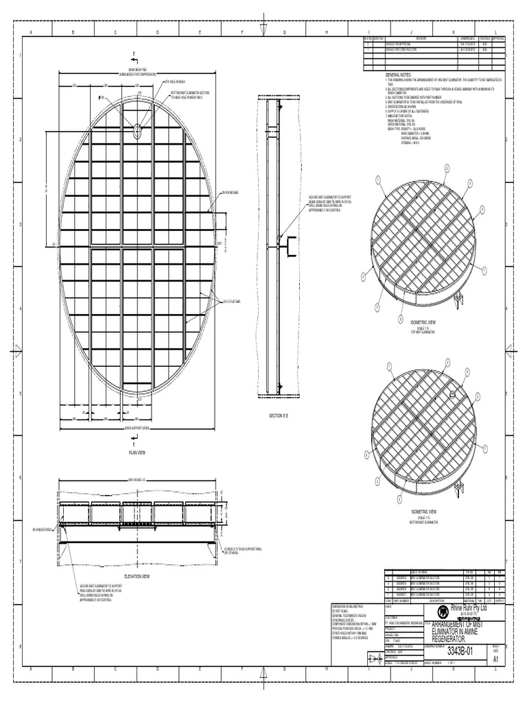 Mist Eliminator Arrangement Drawing | PDF