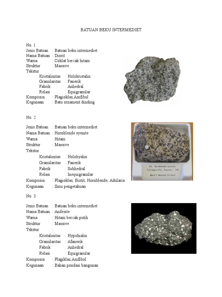 Contoh Deskripsi Batuan Beku | PDF