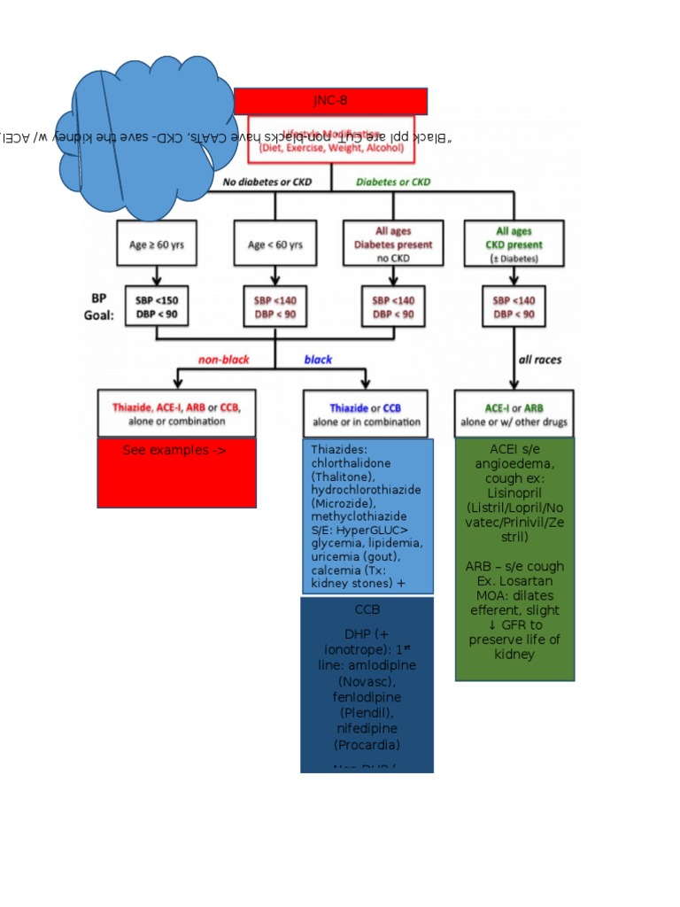 HTN JNC 8 Algorithm | PDF