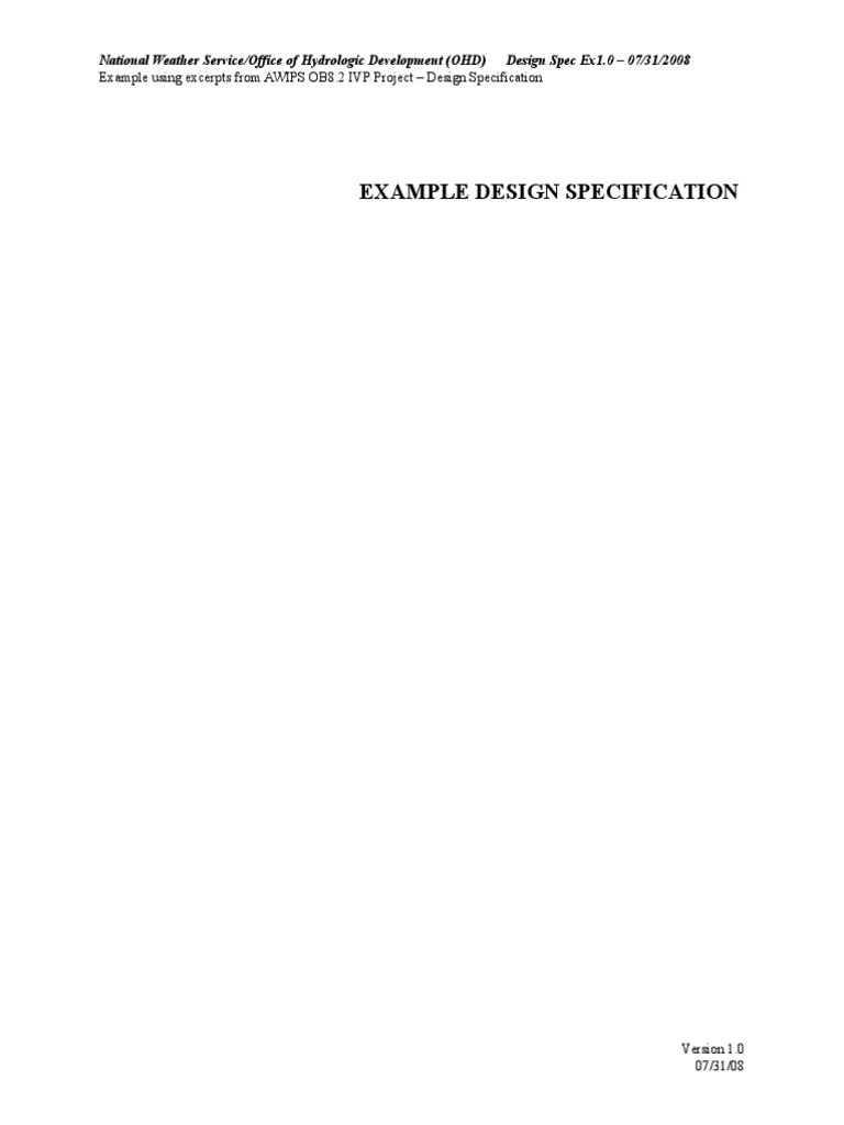 Design Specification Example | PDF | Specification (Technical Standard ...