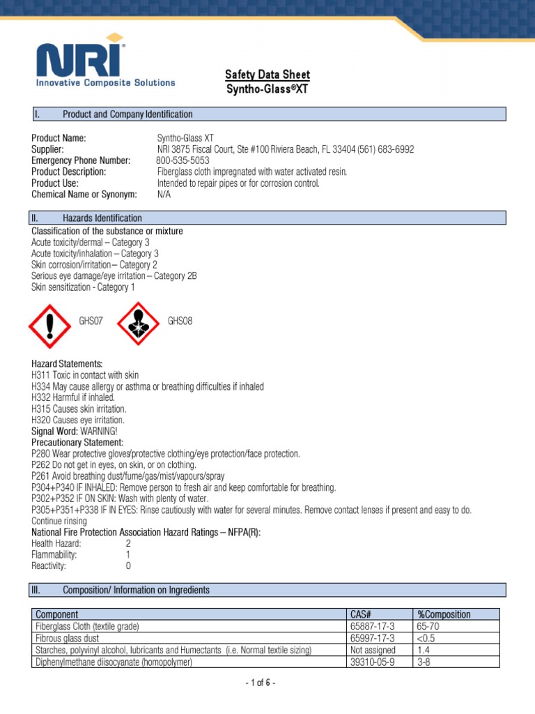 2.Syntho-Glass UV (XT SDS (RA-R9 05.18.15) PDF | PDF | Library Science ...