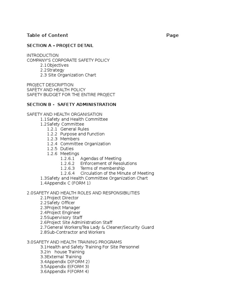 Project HSE Plan - Draft | PDF | Occupational Safety And Health | Safety