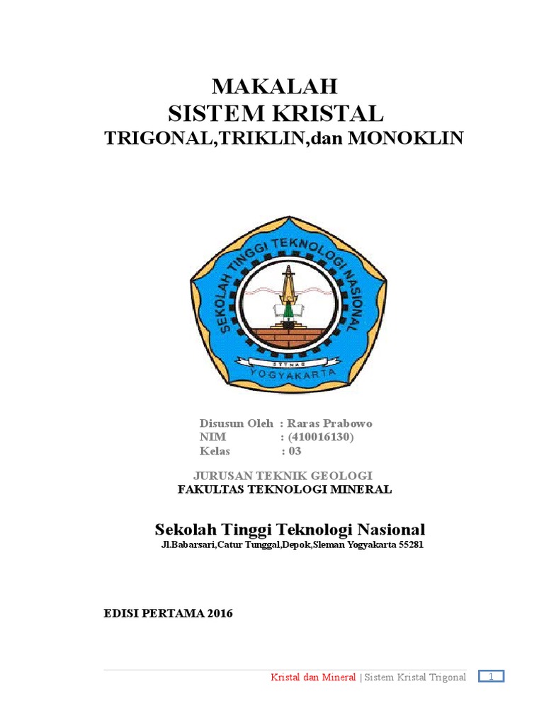 Sistem Kristal Trigonal | PDF