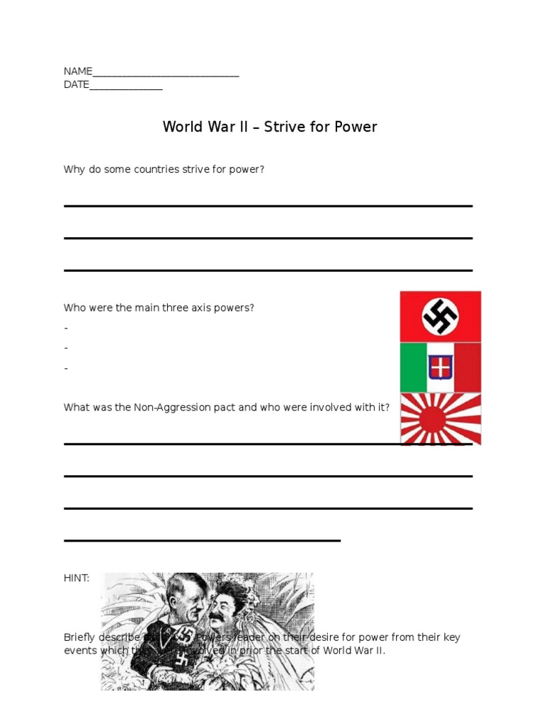 Guided Notes For WWII | PDF
