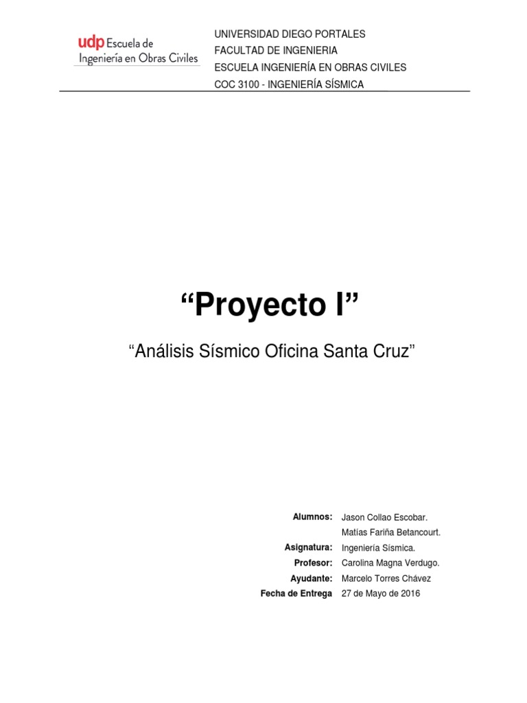 Informe Proyecto Analisis Sismico | PDF | Software | Rigidez