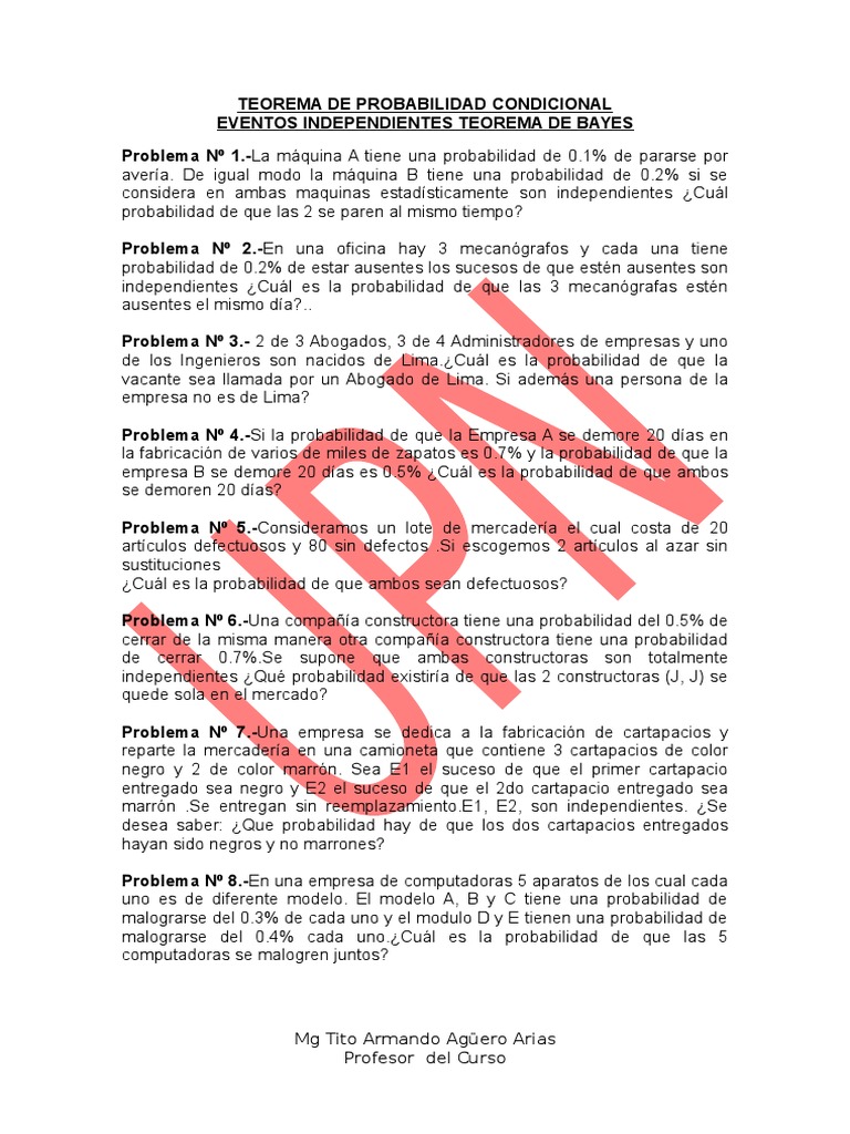 Sesin11 Probabilidad Total Y Teorema De Bayes