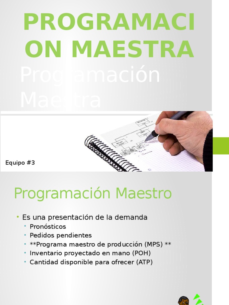 Programacion Maestra | PDF | Inventario | Distribución (comercial)