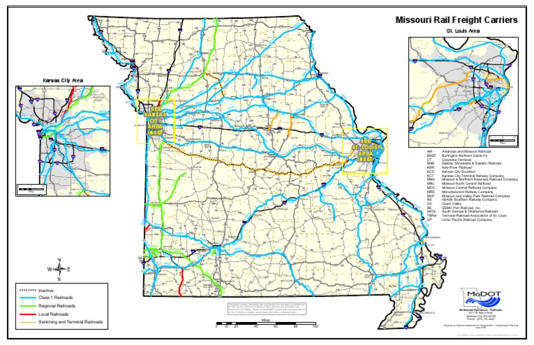 Missouri Railroads: A Geographic Map of Rail Lines and Connections ...