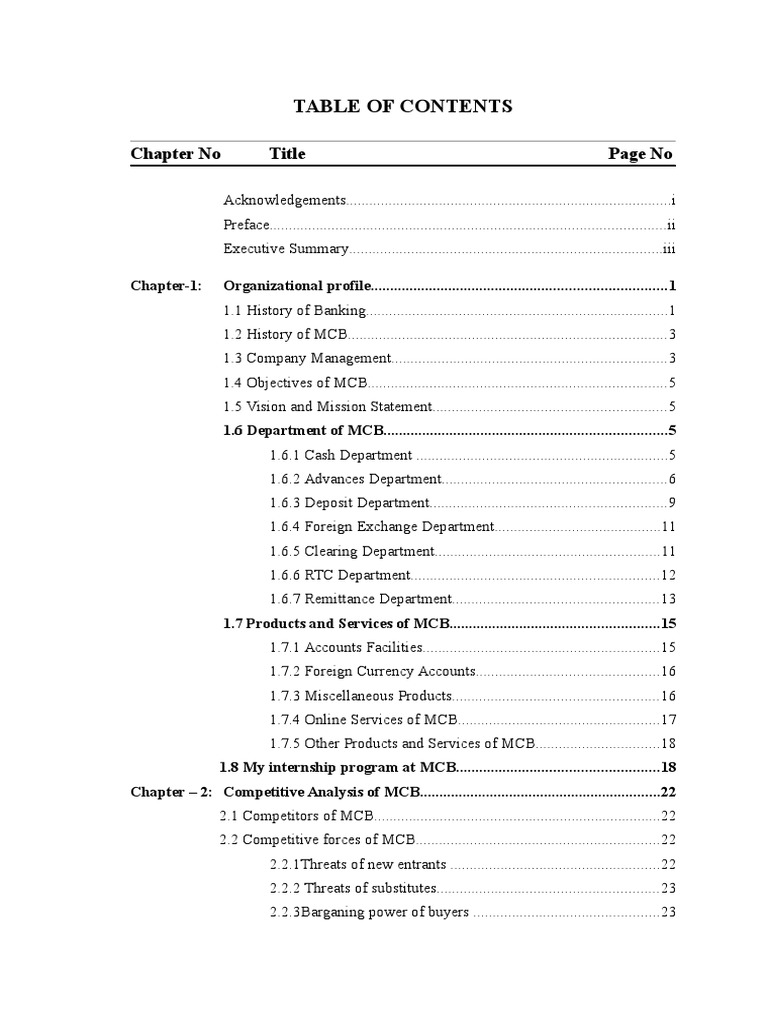 Table of Contenst | PDF