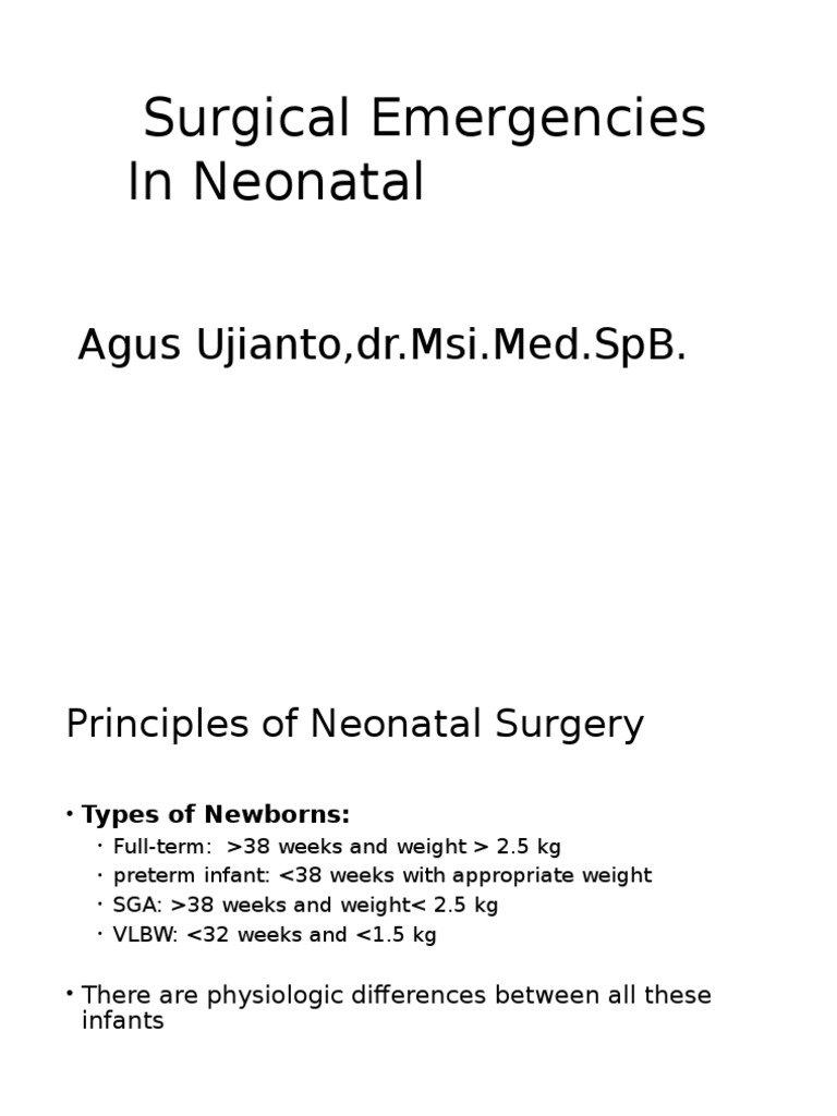 Neonatal Surgical Emergencies Overview | PDF | Gastroenterology ...