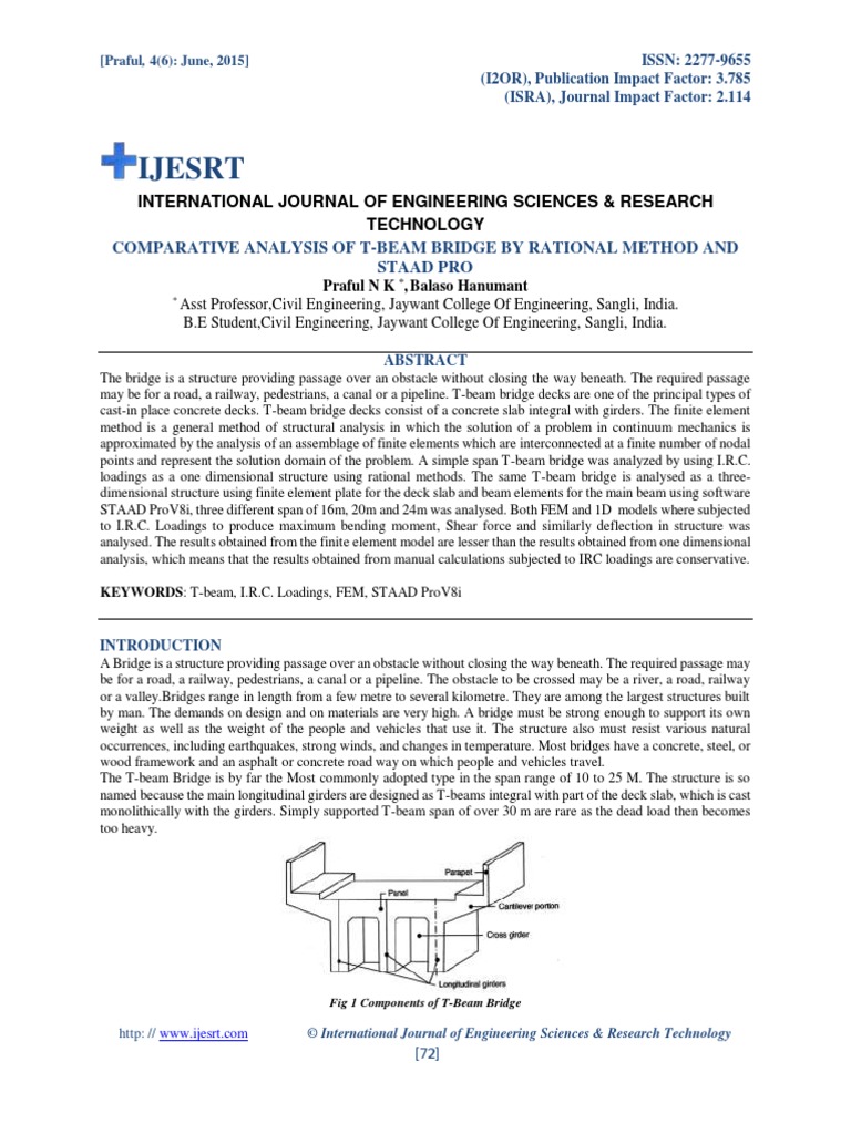 T-Beam Bridge Sup | PDF
