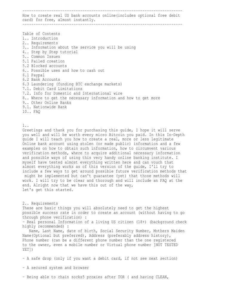 Us Online Bank Account Creation Guide! | PDF | Transaction Account | Cheque