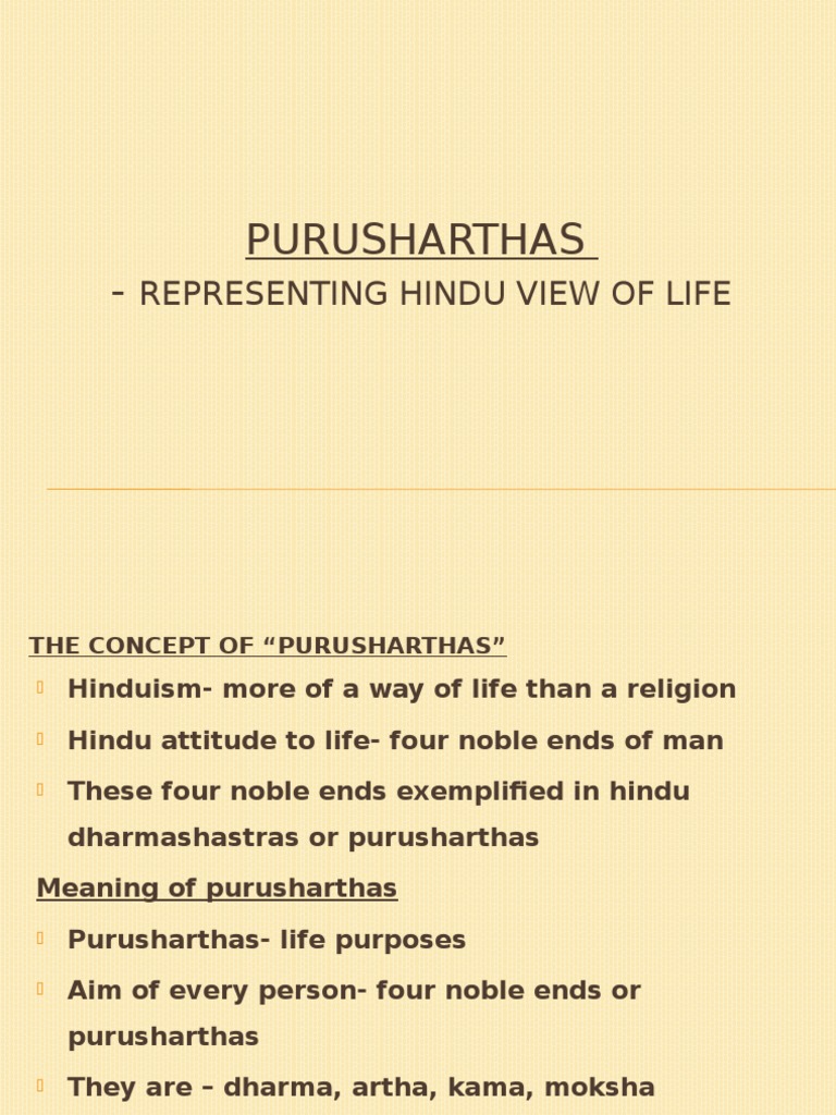 Purushartha S | PDF | Dharma | Moksha