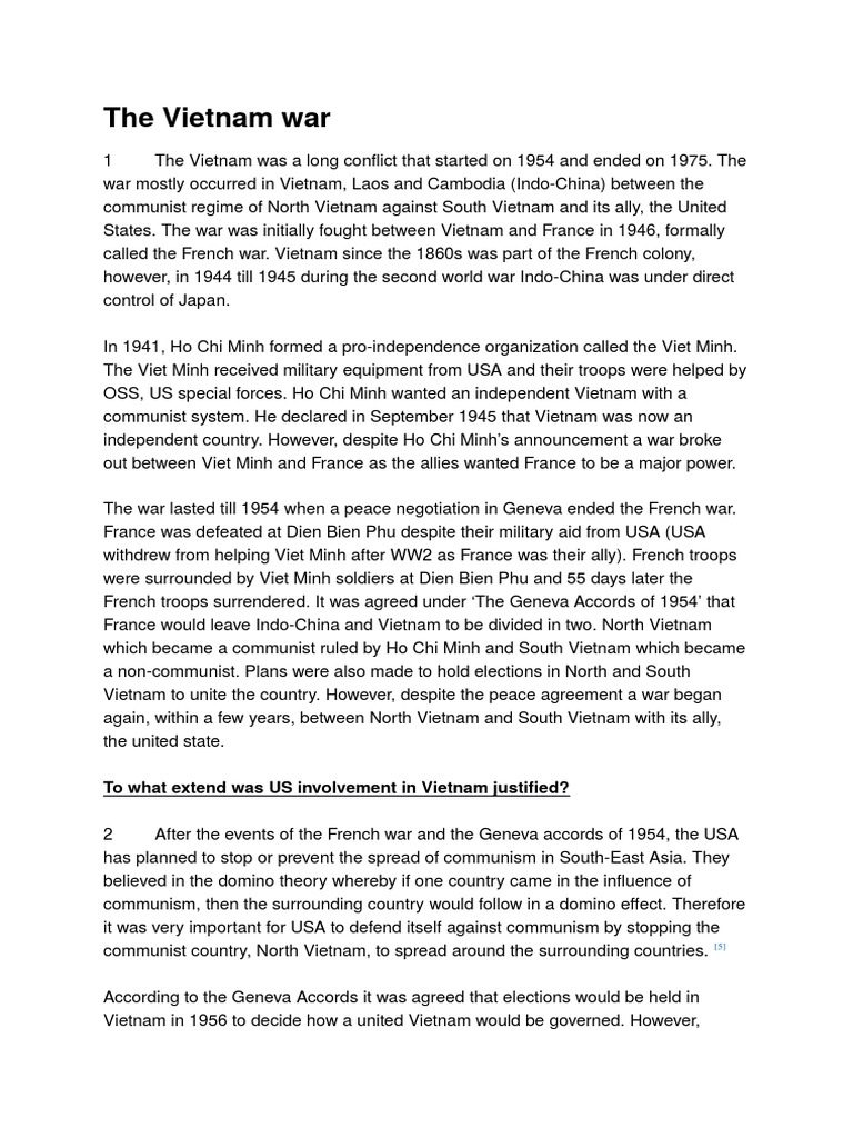 Vietnam War | PDF | Vietnam War | South Vietnam