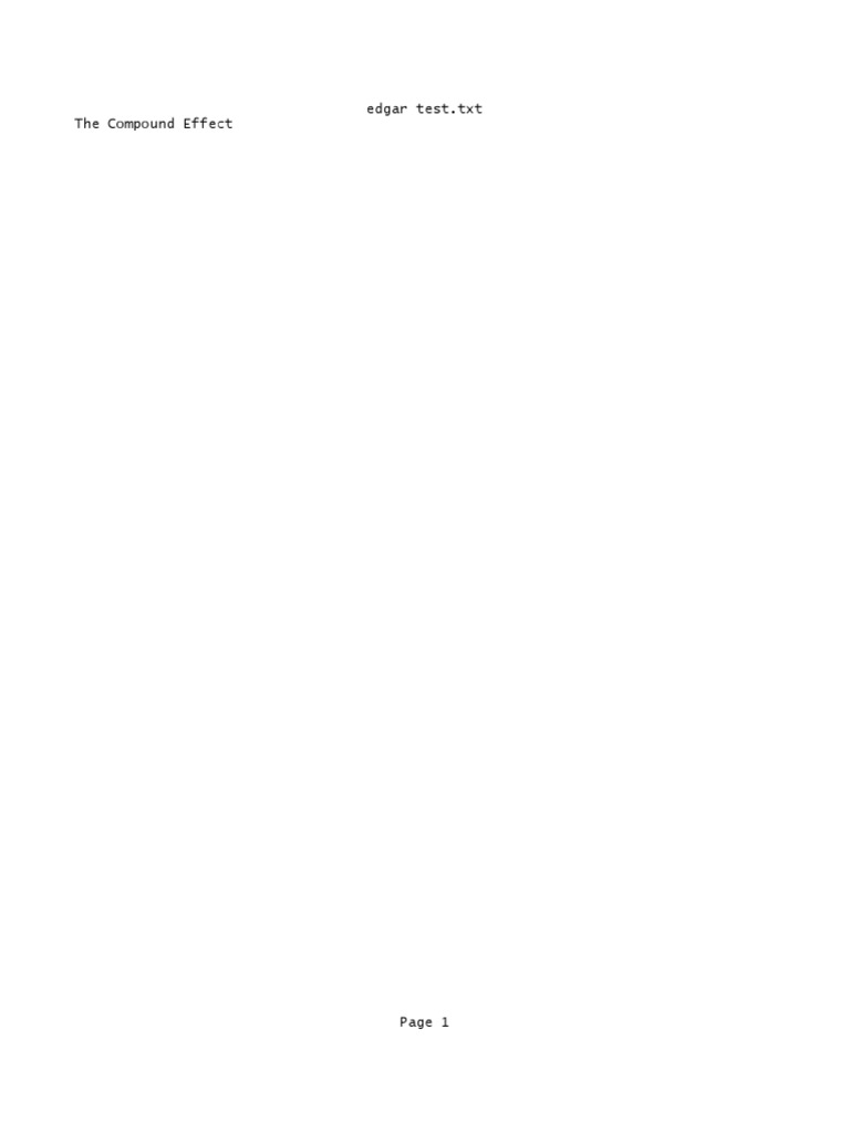 The Compound Effect | PDF