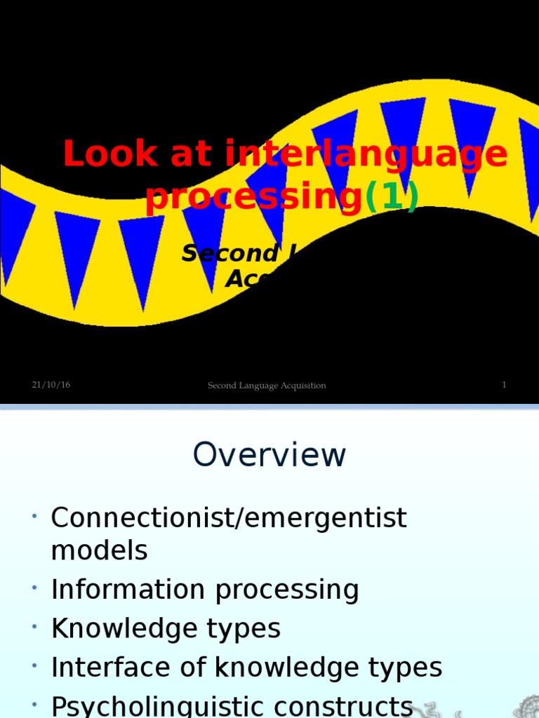 Emergentism and Competition in SLA | PDF | Second Language Acquisition ...